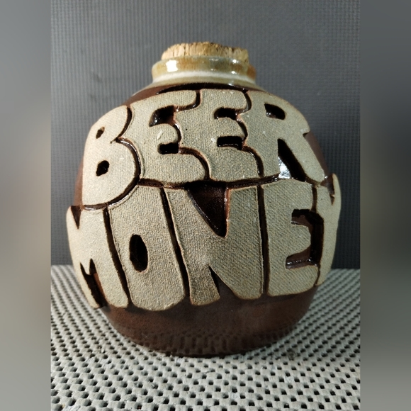 Art | Vintage Rare Stoneware Pottery Beer Money Piggy Bank | Poshmark